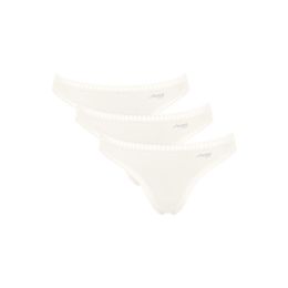 Sloggi Damen String "String GO Crush String C3P 3er Pack", Gr. XS, wei&szlig;, Obermaterial: 95% Baumwolle CO. 5% Elasthan EL., Unterhosen