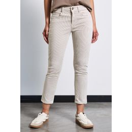 Comfort-fit-Jeans Street One, Damen, Gr. 34, L&auml;nge 26, beige (beige stripe washed), Jeans, 89% Baumwolle, 8% Polyester, 3% Elasthan, unifarben, 7/8-L&auml;nge, Jeans, Middle Waist