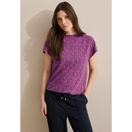 Cecil Damen Print-Shirt, rosa, Gr. XXL, bedruckt, Web, 60% Baumwolle, 40% Polyester, Shirts, mit U-Boot-Ausschnitt