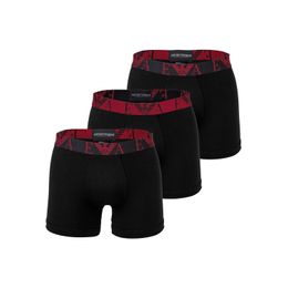 Emporio Armani Herren Boxershorts "Boxershort BOLD MONOGRAM 3er Pack", Gr. L, schwarz, Obermaterial: 95% Baumwolle CO. 5% Elasthan EL., Unterhosen