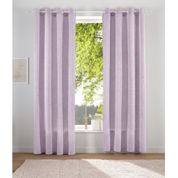Vorhang, B:132cm H:145cm, rosa, LeGer Home by Lena Gercke, Jacquard, Polyacryl, Polyester, Wohnzimmer, Gardinen, "LESKA", blickdicht, glatt, gewebt,