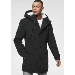 Bruno Banani Damen Parka, schwarz, Gr. 4XL, Fellimitat, unifarben, Obermaterial: 100% Polyester. Futter: 100% Polyester. Wattierung: 100% Polyester,