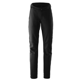 Gonso Damen Fahrradhose "Trail Pants Softshell W", schwarz, Gr. 36, 100% Polyester, Hosen, Radhose mit hohe W&auml;rmeisolation. Wasserabweisend und