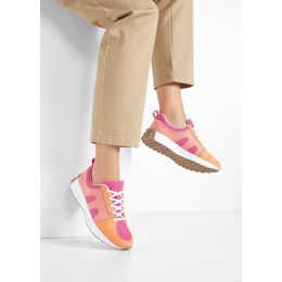 bonprix Sneaker mit Mesh-Einsatz, pink, Vegan