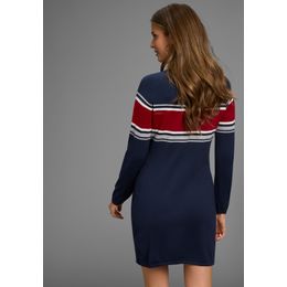 Laura Scott Damen Strickkleid, blau, Gr. 40, clean, mehrfarbig, Feinstrick, Obermaterial: 50% Viskose, 28% Polyester, 22% Polyamid, Kleider, in