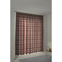 Vorhang WIRTH, B:65cm H:125cm, orange, Jacquard, Baumwolle, Polyester, Wohnzimmer, Gardinen, "Laufenberg"