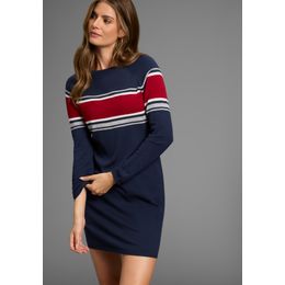 Laura Scott Damen Strickkleid, blau, Gr. 34, clean, mehrfarbig, Feinstrick, Obermaterial: 50% Viskose, 28% Polyester, 22% Polyamid, Kleider, in