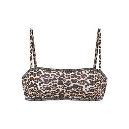 Damen Bandeau-Bikini-Top "Leody"braun, bedruckt, Gr. 42, Copenhagen Studios, Animalprint, Obermaterial: 84% Polyamid, 16% Elasthan. Futter: 92%