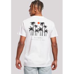 F4NT4STIC Herren T-Shirt "Escape Discover the World Palm Trees", wei&szlig;, Gr. L, Obermaterial: 100% Baumwolle, Shirts, Discover the World