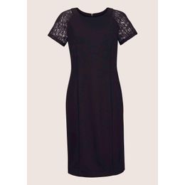 Madeleine Mode MADELEINE Damen Jerseykleid "Kleid Jersey-Kleid mit Spitze", schwarz, Modern, Gr. 36, Obermaterial: 62% Viskose CV. 33% Polyamid PA. 5% Elasthan EL.,