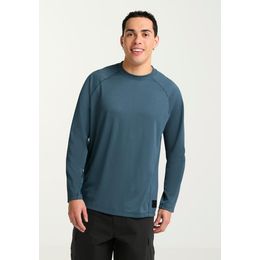 Jack Wolfskin Herren Langarmshirt "DAILY EASE LS M", blau, Gr. XL, Obermaterial: 100% Polyester, Shirts