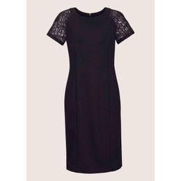Madeleine Mode MADELEINE Damen Jerseykleid "Kleid Jersey-Kleid mit Spitze", schwarz, Modern, Gr. 34, Obermaterial: 62% Viskose CV. 33% Polyamid PA. 5% Elasthan EL.,