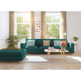 Vorhang Adam, B:142cm H:225cm, gelb, Jacquard, Baumwolle, Wohnzimmer, Gardinen, "Bio Bel", aus 100% Bio-Baumwolle