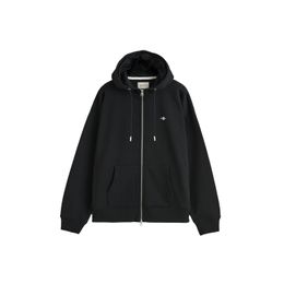 Gant Damen Sweatshirt "Sweatjacke SHIELD ZIP HOODIE", schwarz, Gr. S, Obermaterial: 87% Baumwolle CO. 13% Polyester PES., Sweatshirts