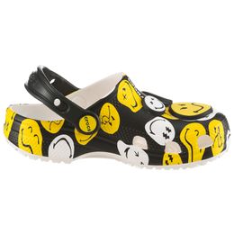 Crocs Kinder Clog "Smiley Classic Clog", Gr. 38multifarben, Croslite , Schuhe, Hausschuh, Homeslipper mit allover Muster
