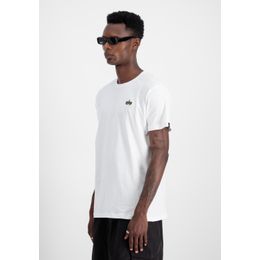 Herren T-Shirt "3D Small Logo T-Shirt", wei&szlig;, Gr. M, Alpha Industries, Obermaterial: 100% Baumwolle, Shirts
