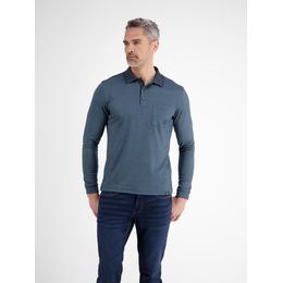 Lerros Herren Langarm-Poloshirt, schwarz, Gr. L, unifarben, Single Jersey, Obermaterial: 50% Baumwolle, 50% Polyester, Shirts, mit Logo-Stickerei