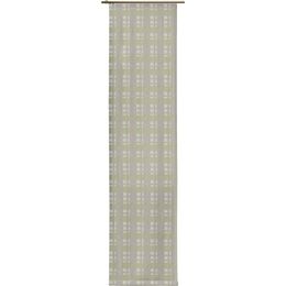 Schiebegardine WIRTH, B:60cm H:245cm, gr&uuml;n, Jacquard, Baumwolle, Polyester, Wohnzimmer, Gardinen, "Laufenberg"