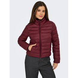 Only Damen Outdoorjacke "ONLTAHIA LW QUILTED JACKET OTW NOOS", rot, Gr. M, unifarben, Web, Obermaterial: 100% Nylon, Jacken