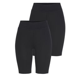 Eastwind Damen Radlerhose "Double Pack Short Pants", schwarz, Gr. 46, unifarben, Obermaterial: 95% Baumwolle, 5% Elasthan, Hosen, Doppelpack mit