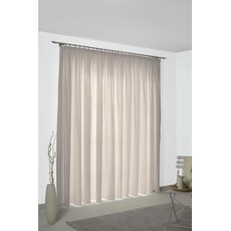 Vorhang WIRTH, B:132cm H:225cm, gelb, Jacquard, Baumwolle, Polyester, Wohnzimmer, Gardinen, "Torbole"