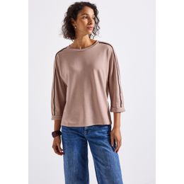 Street One Damen 3/4-Arm-Shirt, rosa, Gr. 42, unifarben, Web, 48% Baumwolle, 48% Modal, 4% Elasthan, Shirts, im soften Baumwoll-Mix