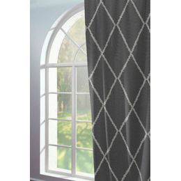 Vorhang Adam, B:145cm H:225cm, gr&uuml;n, Jacquard, Baumwolle (Bio-Baumwolle), Wohnzimmer, Gardinen, "Casket Valdelana", aus 100% Bio-Baumwolle