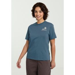 Jack Wolfskin Damen T-Shirt "CADENA T W", blau, Gr. S, Obermaterial: 100% Baumwolle, Shirts