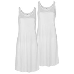 Nina von C. Damen Unterkleid "2er Pack Unterkleid L&auml;nge 90 cm Elegance", Gr. 38, wei&szlig;, Obermaterial: 81% Viskose CV. 19% Polyester PES., Kleider