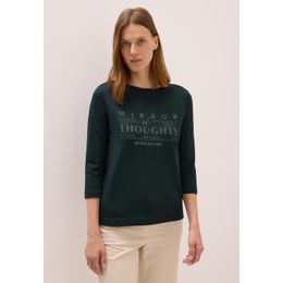 Cecil Damen T-Shirt, gr&uuml;n, Gr. XS, unifarben, Stoff, 50% Modal, 50% Baumwolle, Shirts, im soften Baumwoll-Mix