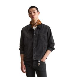 Marc O'Polo Herren Jeansjacke "mit Cordkragen", schwarz, Gr. L, MARC O'POLO DENIM, Obermaterial: 100% Baumwolle, Jacken