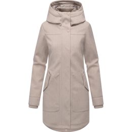 Ragwear Damen Wollmantel "Janesha Coat", beige, Gr. M, Obermaterial: 100% Polyester, Innenfutter: 100% Polyester, Mäntel, Mantel in Wolloptik mit