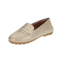 Geox Damen Mokassin "Geox Mokassin Leder", Gr. 37, gold, Leder, Schuhe