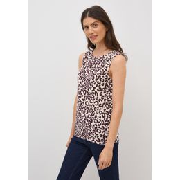 Cecil Damen Tr&auml;gertop, rot, Gr. XS, bedruckt, Web, 50% Baumwolle, 50% Modal, Tops, im soften Baumwoll-Mix