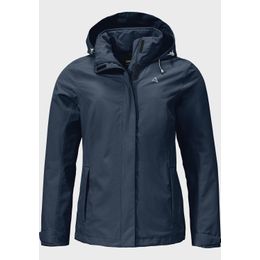 Schöffel SCHÖFFEL Damen Outdoorjacke "Jacket Gmund L", blau, Gr. 44, Oberstoff: Aussenseite: 100% Polyester; (Membran: Polyurethan); Futter Rumpf oben: 100%