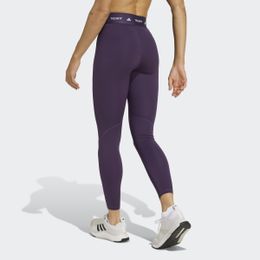 Damen Trainingstights "TF 7/8 L"aurora plum, Gr. M, adidas Performance, Obermaterial: 73% Polyester, 27% Elasthan, Hosen