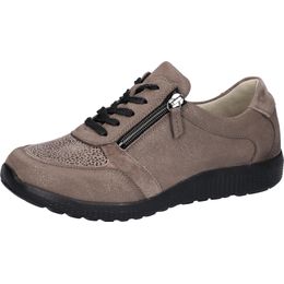 Waldl&auml;ufer WALDL&Auml;UFER Damen Sneaker "M-IRA-Soft", Gr. 6, grau, Nubukleder, Textil, Veloursleder, Schuhe, Komfortschuh, Bequemschuh mit Orthotritt-Ausstattung,