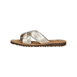 Lazamani Damen Pantolette "Lazamani Pantoletten Leder", Gr. 37, gold, Leder, Schuhe