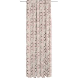 Vorhang Adam, B:142cm H:175cm, bunt, Jacquard, Baumwolle, Leinen, Wohnzimmer, Gardinen, "Wave", aus Leinen und Bio-Baumwolle