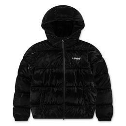 LEVI'S KIDS M&auml;dchen Winterjacke "LVG SHINY HVWT PUFFER", schwarz, Gr. 8, gl&auml;nzend, Web, Obermaterial: 100% Polyester, Jacken, Pufferjacke gl&auml;nzend,