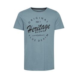 Blend Herren T-Shirt "T-Shirt BHAbraham", blau, Gr. L, Obermaterial: 100% Baumwolle CO., Shirts
