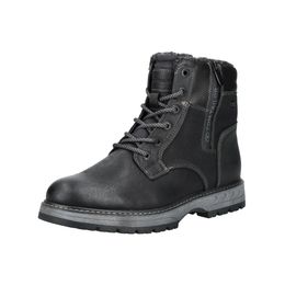 Tom Tailor Damen Schn&uuml;rstiefelette "Tom Tailor Stiefelette Lederimitat/Textil", Gr. 43, schwarz, Lederimitat, Textil, Schuhe
