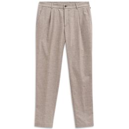 Bugatti Herren Anzughose "Tapered Fit", beige, Gr. 56, unifarben, 39% Wolle, 33% Polyester, 14% Viskose, 13% Polyamid, 1% Elasthan, Hosen, eleganter