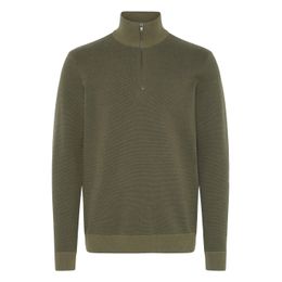 Blend Herren Troyer "Troyer BHBAAL HALF ZIPP KNIT"olive night, Gr. S, Obermaterial: 70% Baumwolle CO. 30% Nylon NY., Pullover