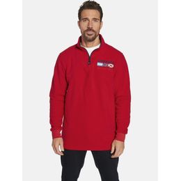 Jan Vanderstorm Herren Fleecepullover "Fleece-Sweatshirt SIETSE", rot, Gr. L, Obermaterial: 100% Polyester COOLMAX PES(Coolmax)., Sweatjacken