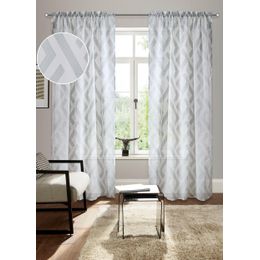 Gardine Bruno Banani, B:140cm H:225cm, grau, Scherli, Polyester, Wohnzimmer, Gardinen, "Lynn", sch&ouml;ner Schal, Scherli, zeitlos und modern