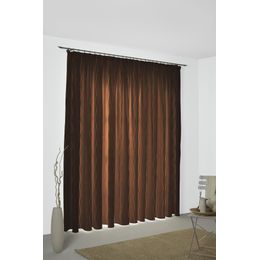 Vorhang WIRTH, B:132cm H:175cm, orange, Jacquard, Baumwolle, Polyester, Wohnzimmer, Gardinen, "Sepino"