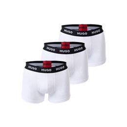 Hugo Herren Boxershorts "Boxershort 3er Pack", Gr. M, wei&szlig;, Obermaterial: 95% Baumwolle CO. 5% Elasthan EL., Unterhosen