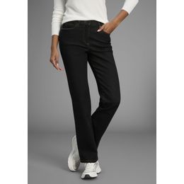 Arizona Damen Gerade Jeans "Annett", schwarz, Basic, Gr. 34, Jeans, Obermaterial: 98% Baumwolle, 2% Elasthan, Jeans, bequeme Passform,
