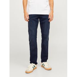 Jack & Jones JACK & JONES Herren Slim-fit-Jeans "JJIGLENN mit Used-Look und Stretchkomfort", blau, Gr. 28, Abriebeffekte, Denim/Jeans, Obermaterial: 76%